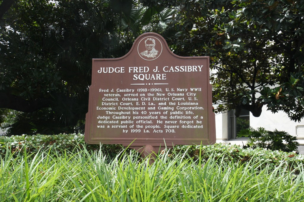 Cassibry Memorial Plaque - Louisiana Supreme Court Historical Society
